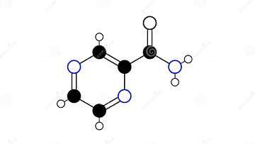 Pyrazinamide Molecule, Structural Chemical Formula, Ball-and-stick ...