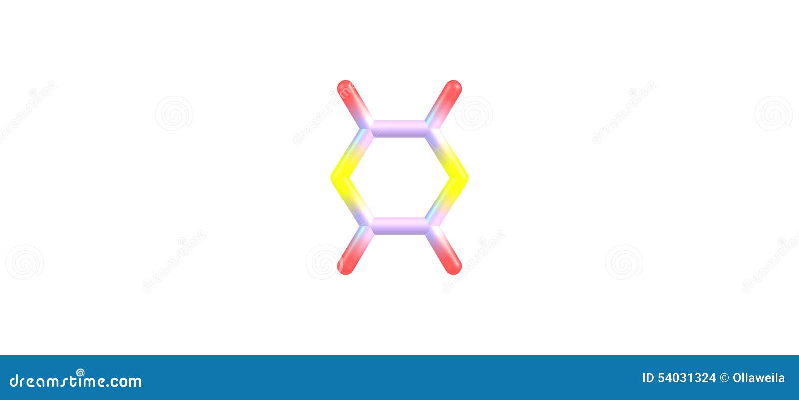 Pyrazine molecule on white stock illustration. Illustration of ...