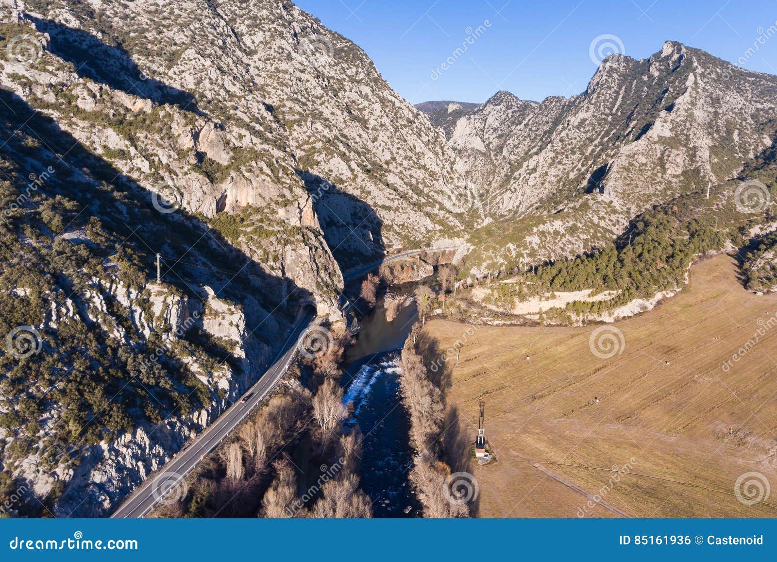 The Pyrenean landscape stock photo. Image of road, cloud - 85161936