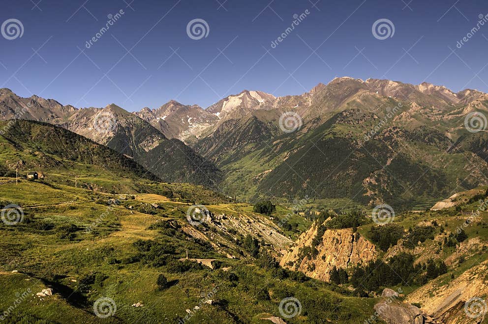 Pyrenees Mountains stock photo. Image of rocky, grass - 10166844