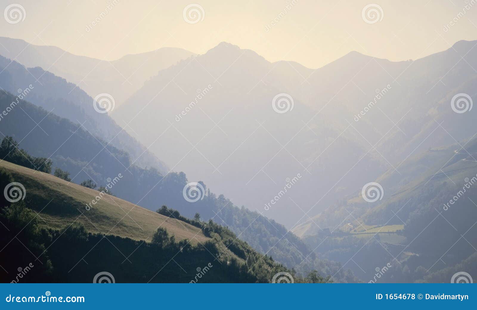 Pyrenees mountains stock photo. Image of cloud, scenery - 1654678
