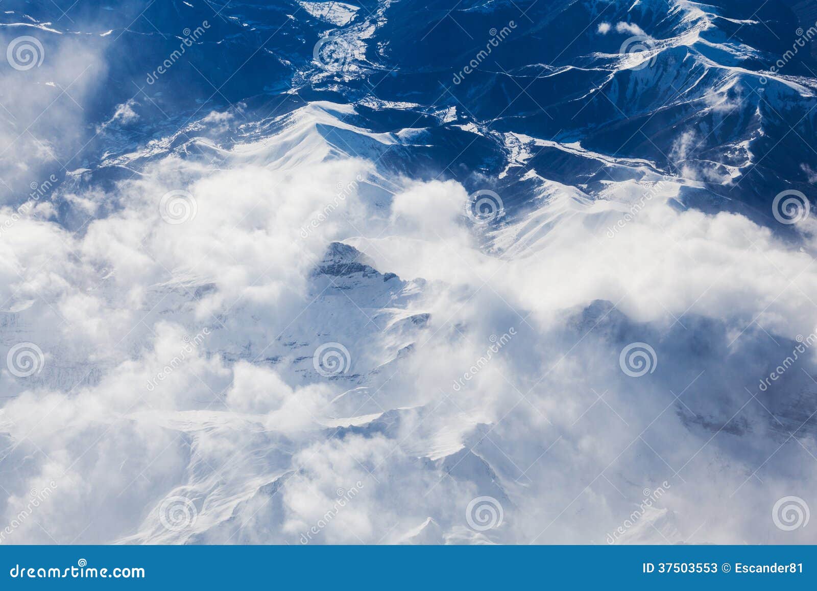 Pyrenees Mountains Amazing Aerial View Stock Image - Image of plane ...