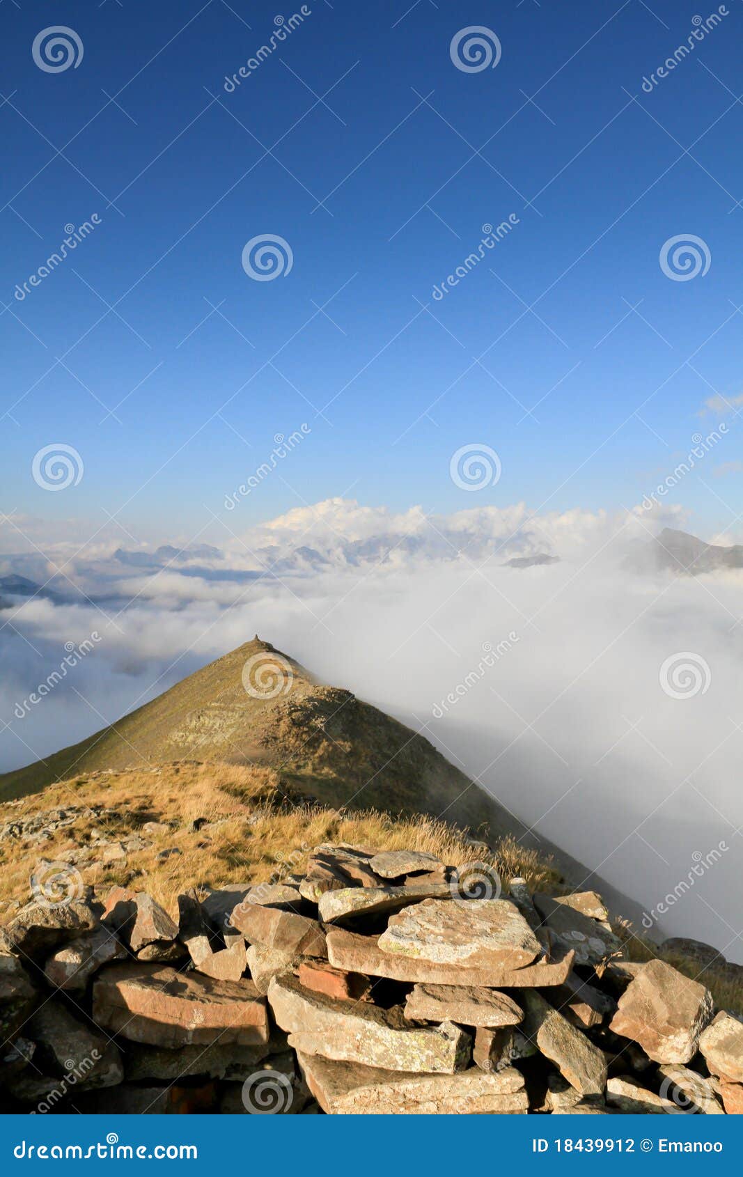 Pyrenees Mountains in Clouds Stock Photo - Image of peak, natural: 18439912