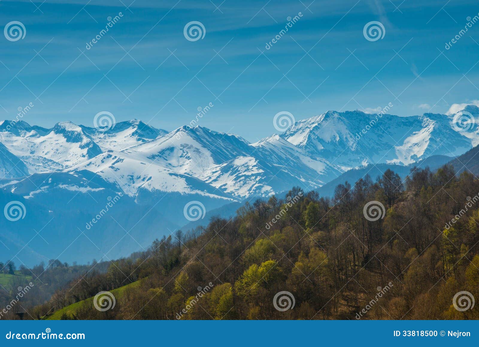 Pyrenees mountains stock photo. Image of grassland, highlands - 33818500