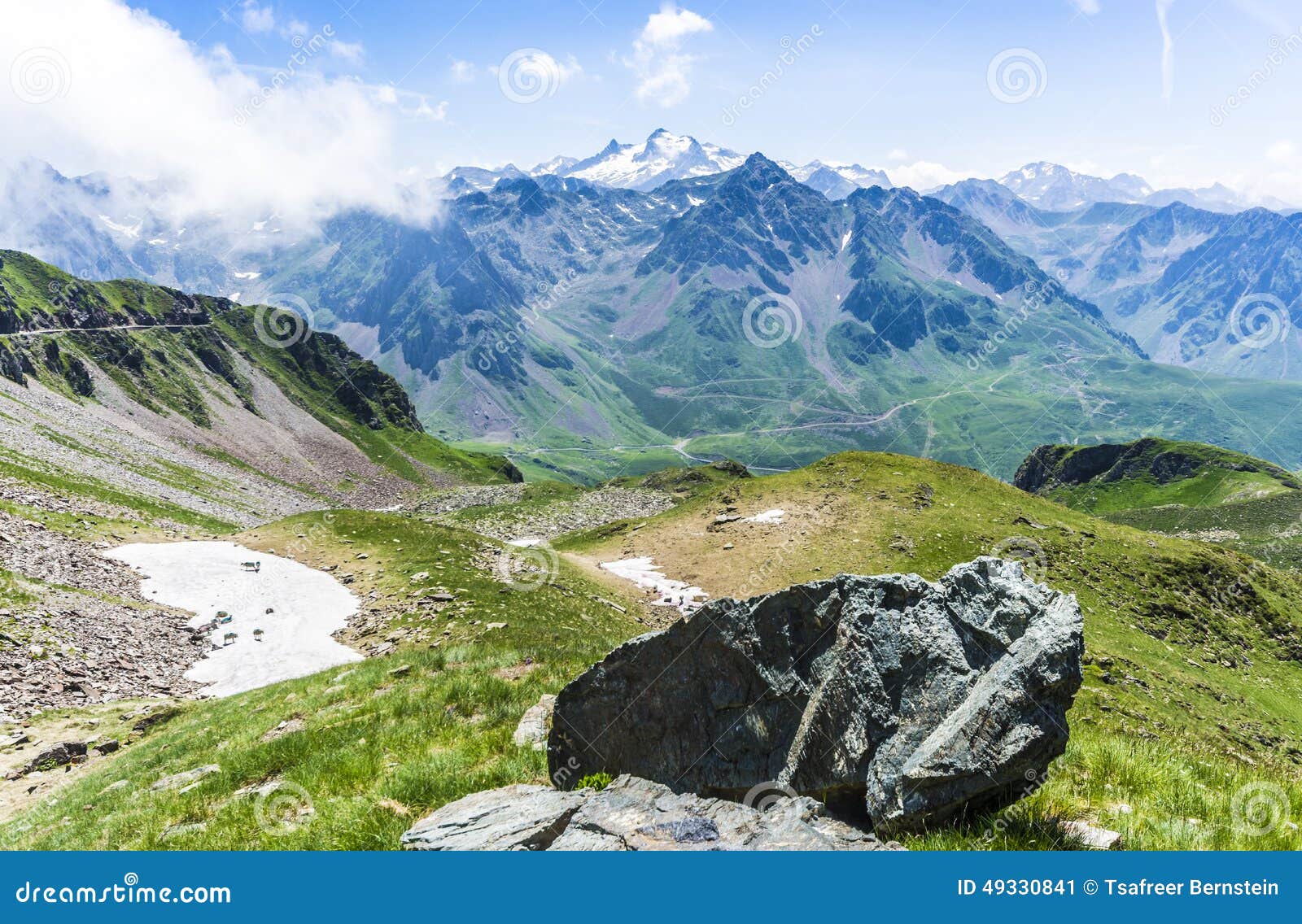 Pyrenees peaks stock image. Image of cliffs, patches - 49330841