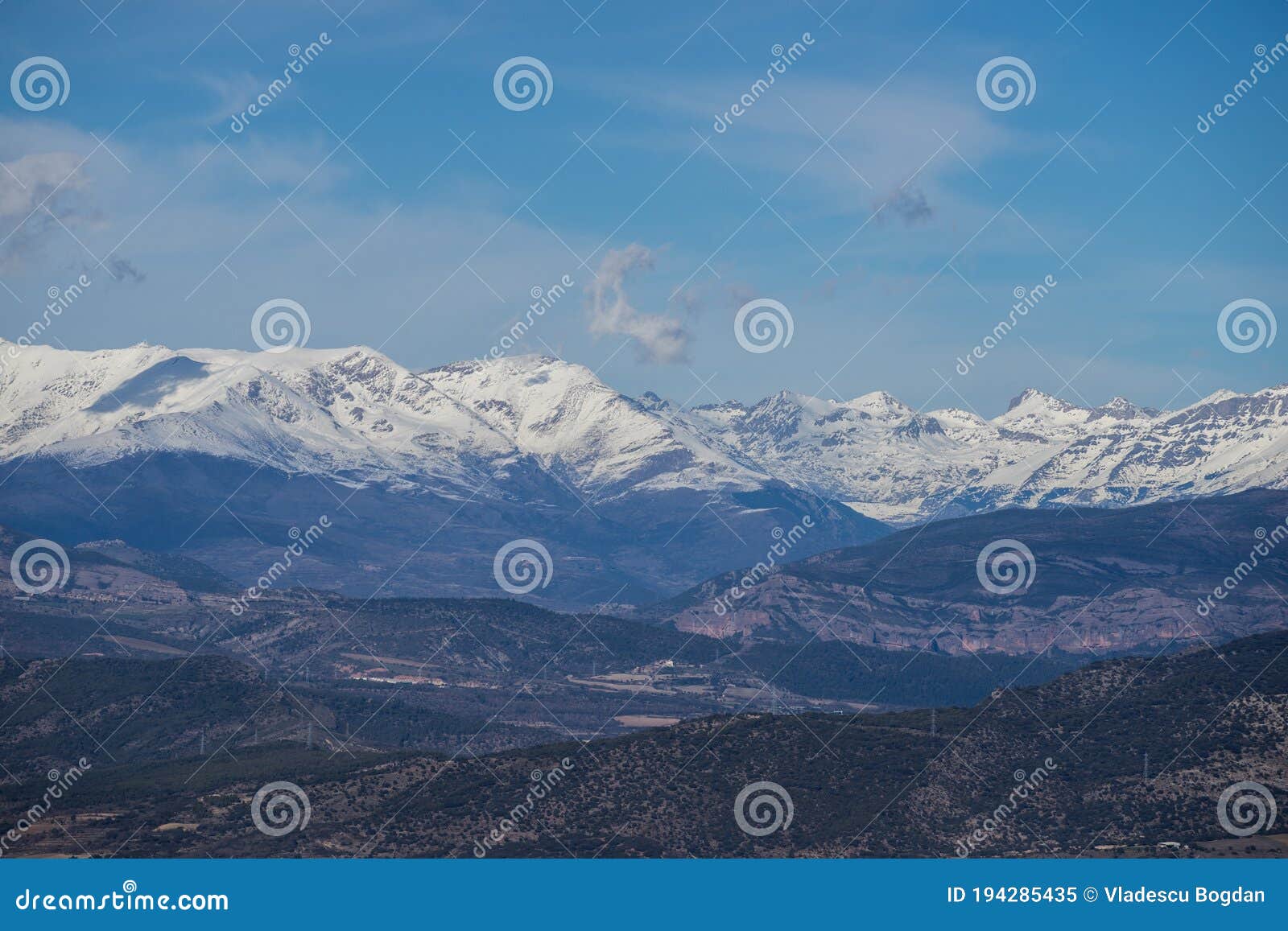 Pyrenees Peaks with Snow, Spain Stock Image - Image of scene, travel ...