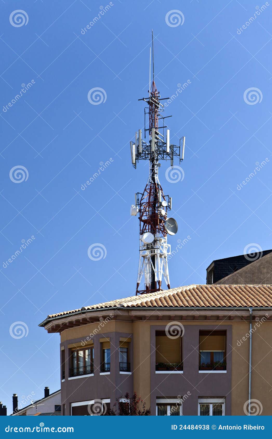 Pyrenees Telecommunications Tower Stock Photo - Image of ...