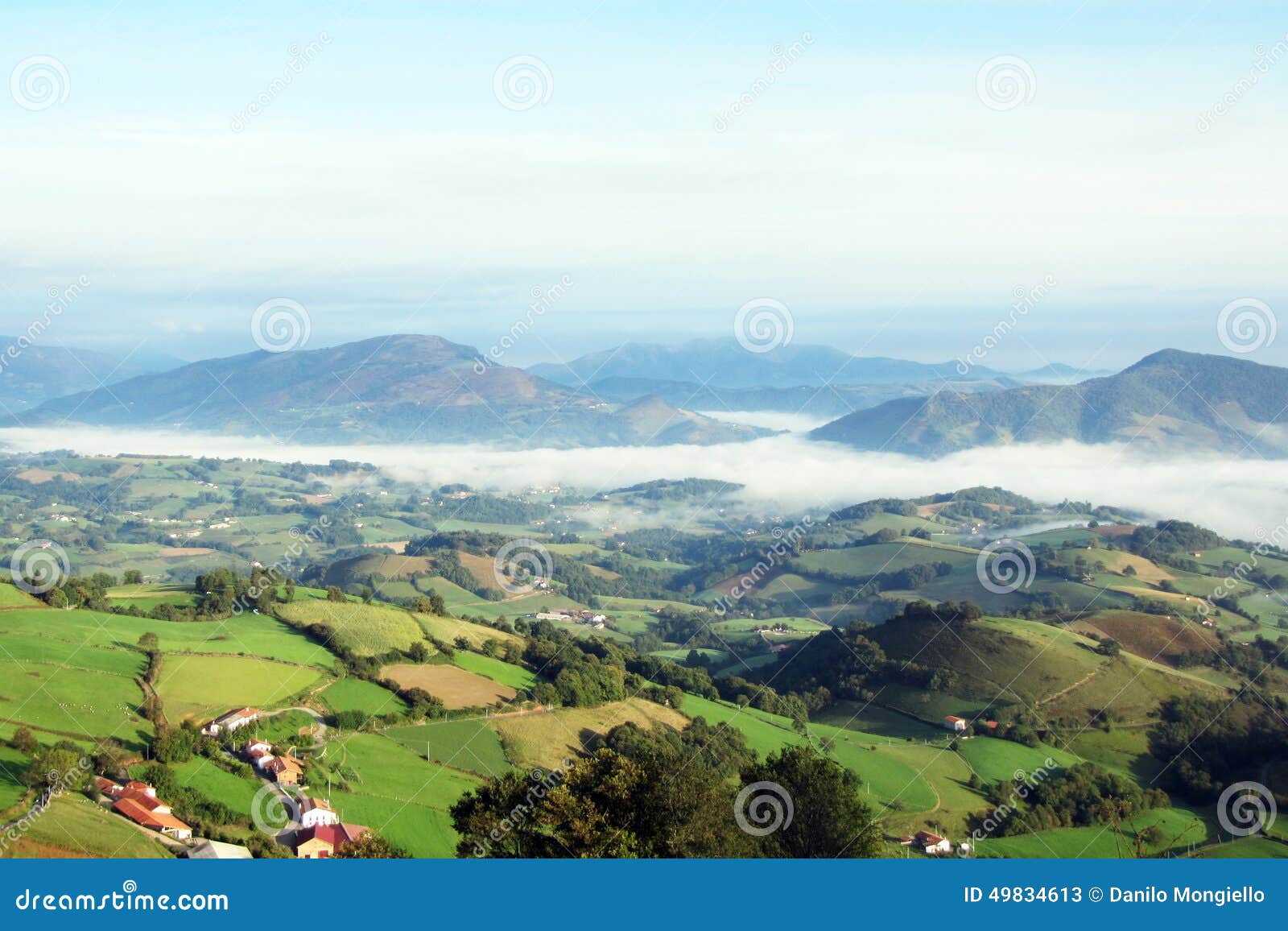 Pyrenees valley stock image. Image of clouds, europe - 49834613