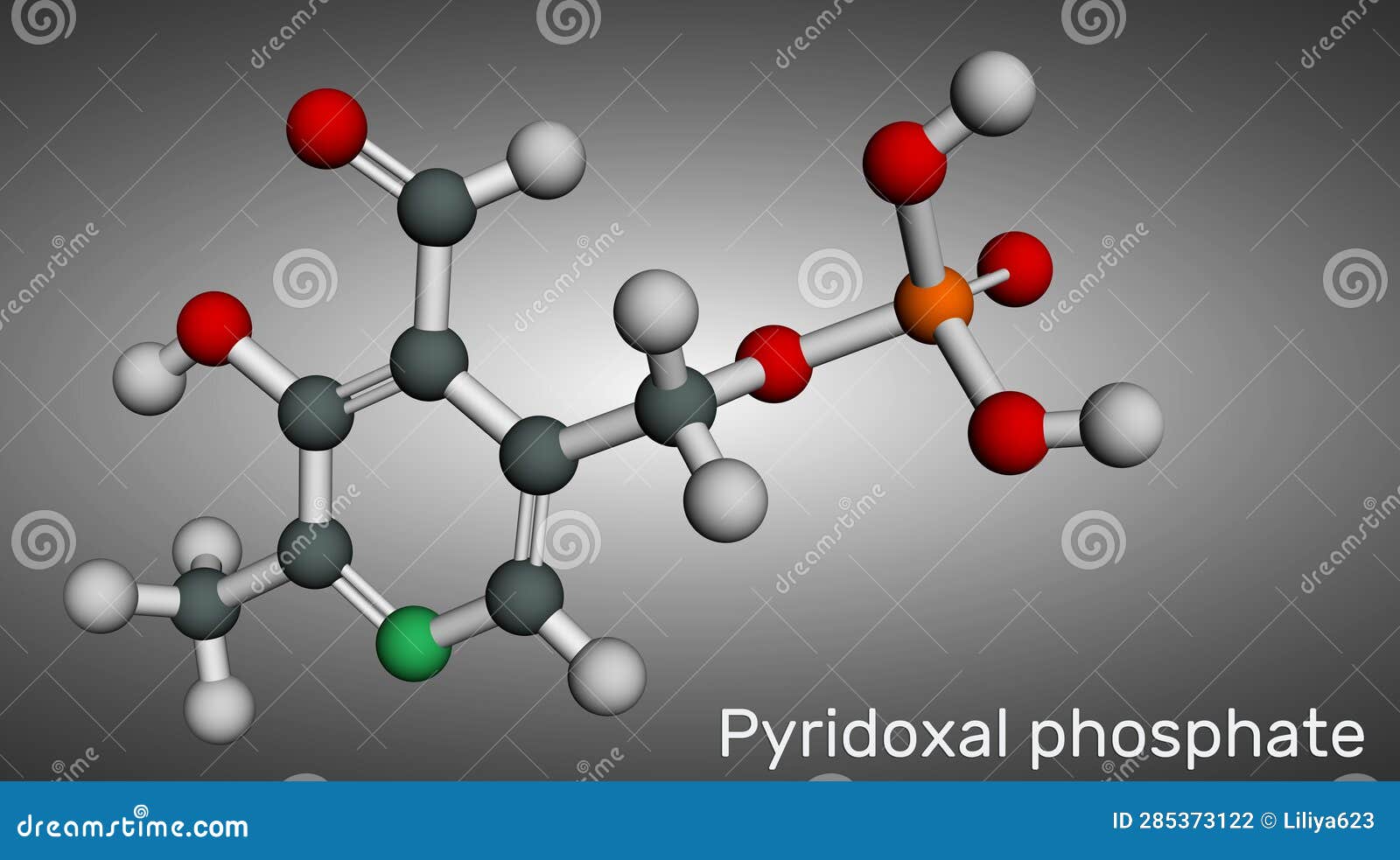 Pyridoxal Phosphate, PLP Molecule. it is Active Form of Vitamin B6 and ...