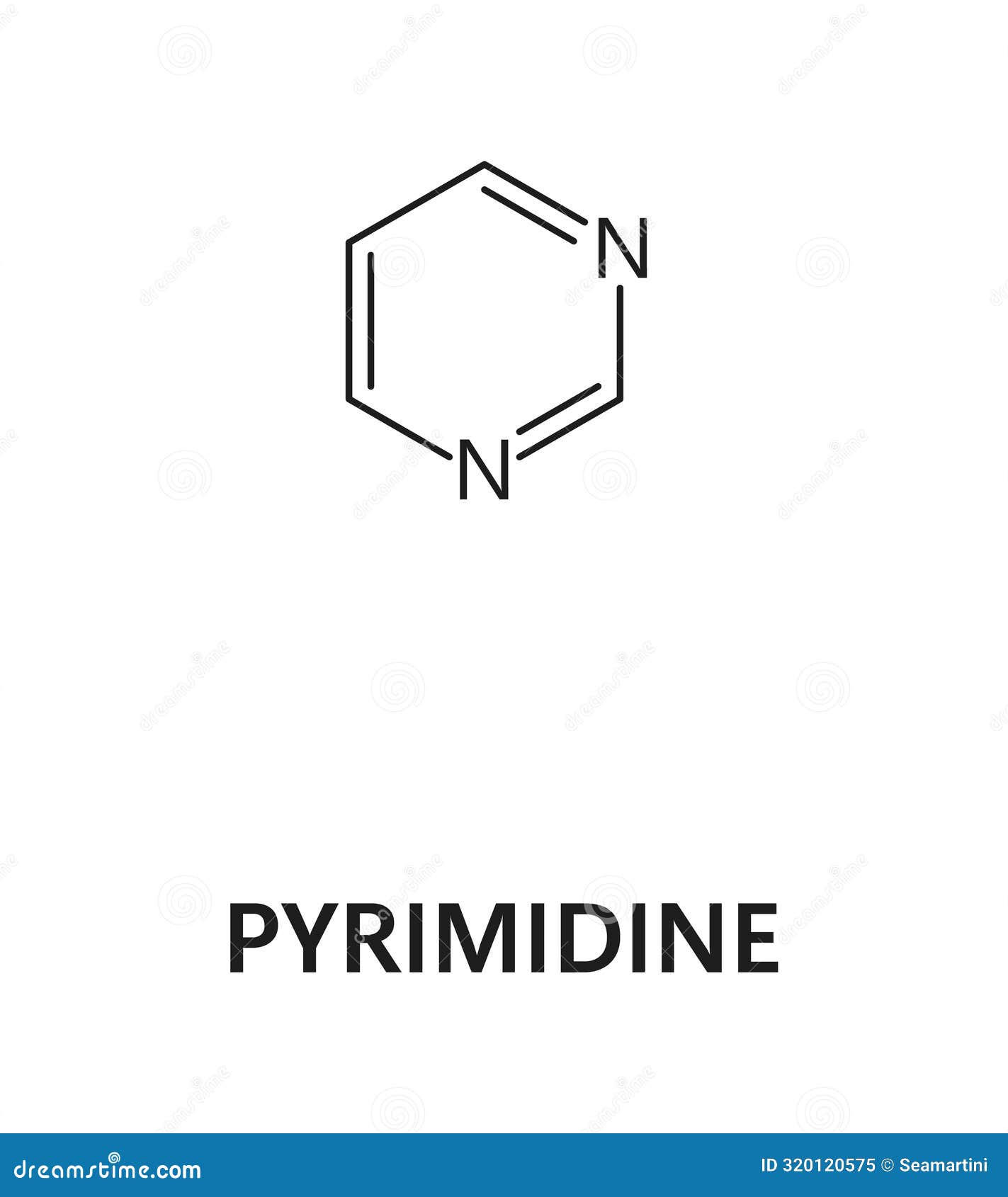Pyrimidine Nucleic Acid, Nitrogenous Base Formula Stock Vector ...