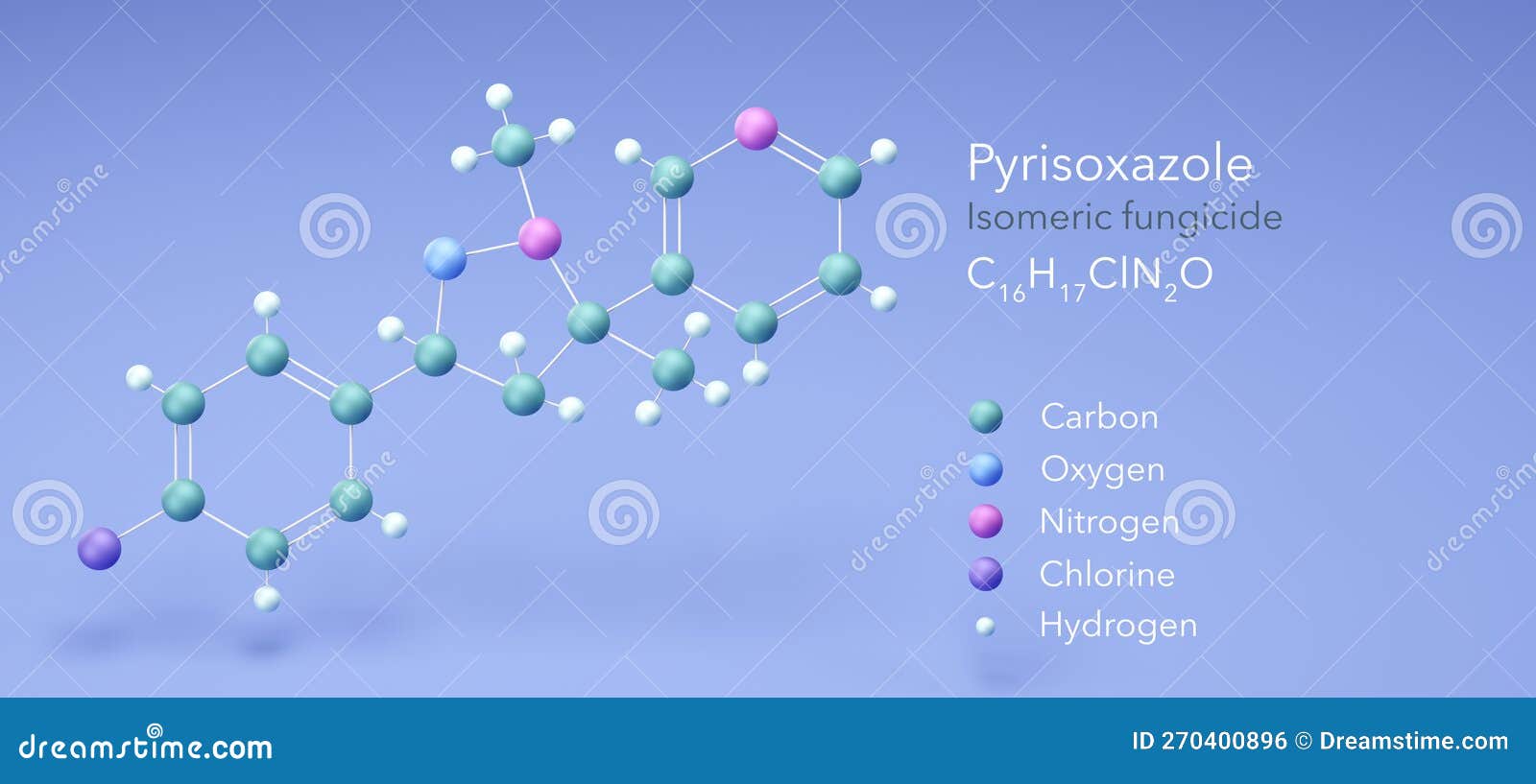 Pyrisoxazole Molecule, Molecular Structures, Isomeric Fungicide, 3d ...
