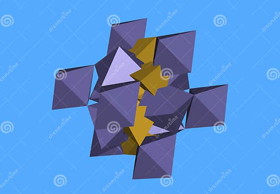 Pyrit molecular model stock illustration. Illustration of science ...