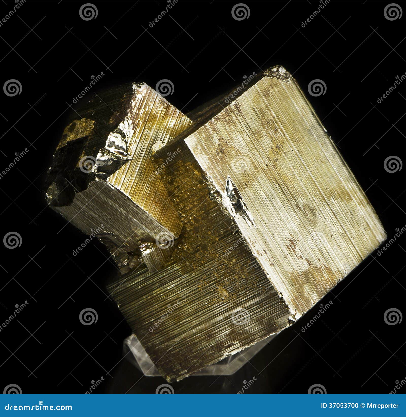 Pyrit stock photo. Image of crystal, macro, contrast - 37053700