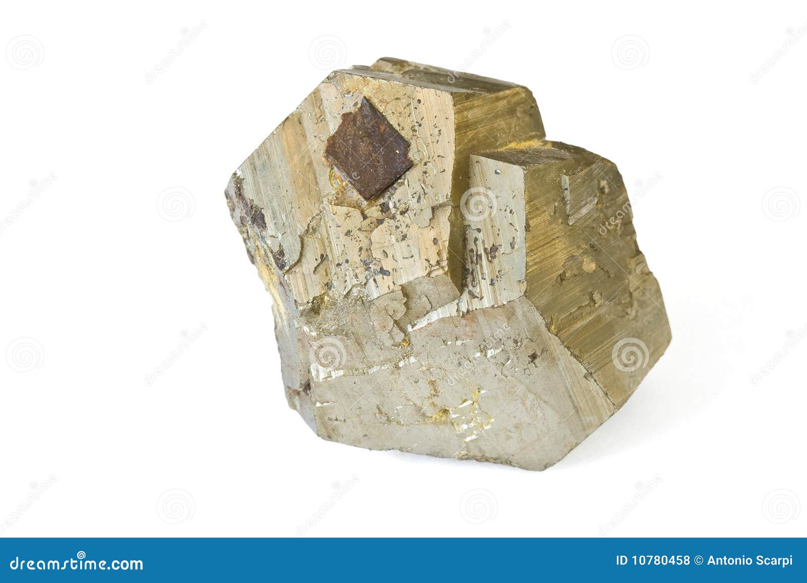 Pyrite stock photo. Image of orange, object, reflection - 10780458