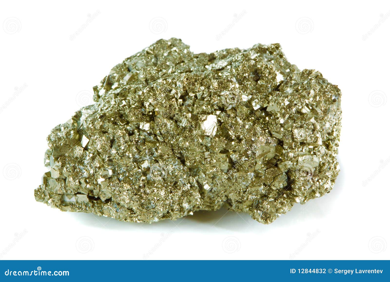 Pyrite stock photo. Image of macro, nugget, iron, isolated - 12844832