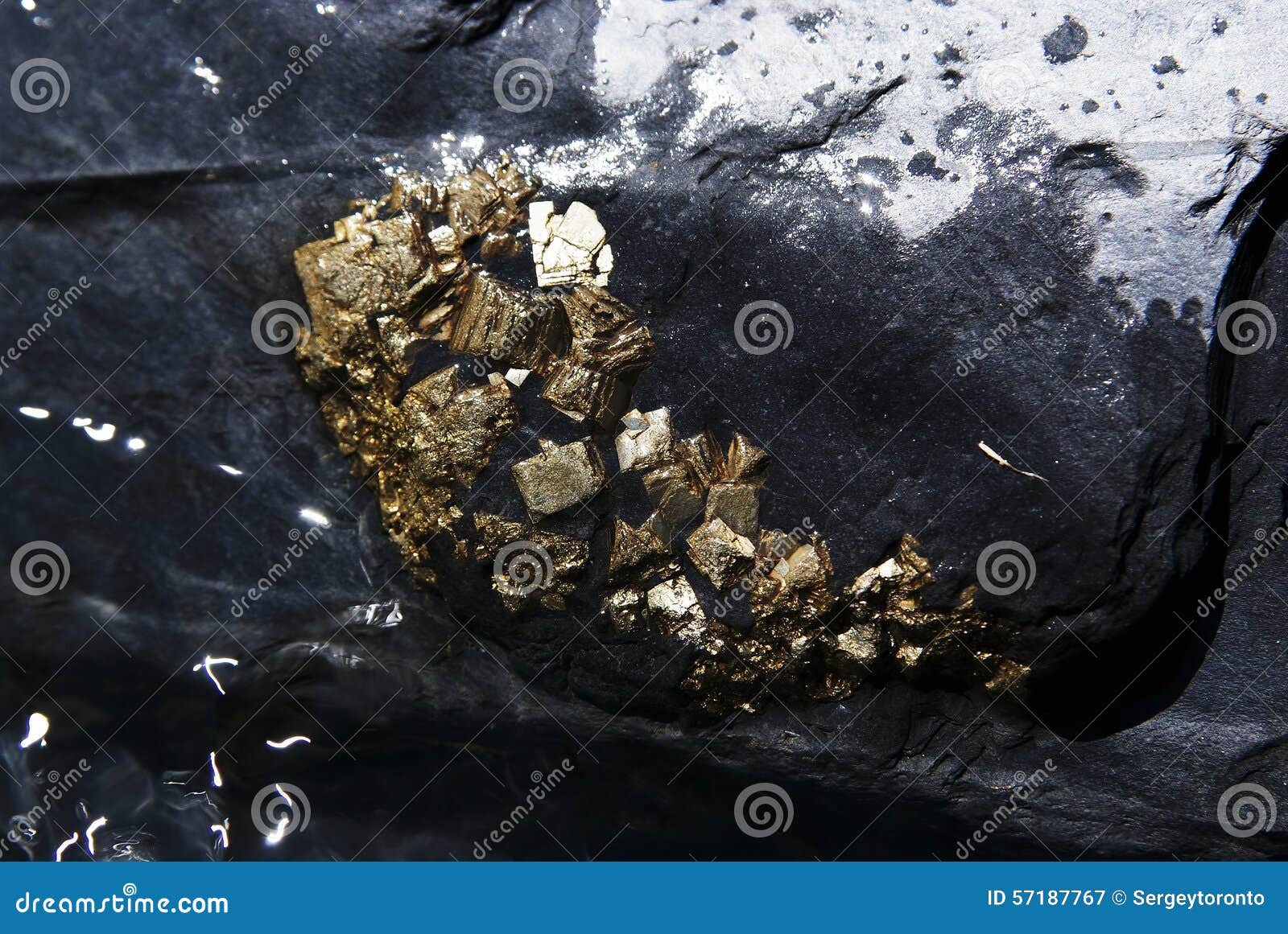Pyrite crystals stock image. Image of background, metal - 57187767