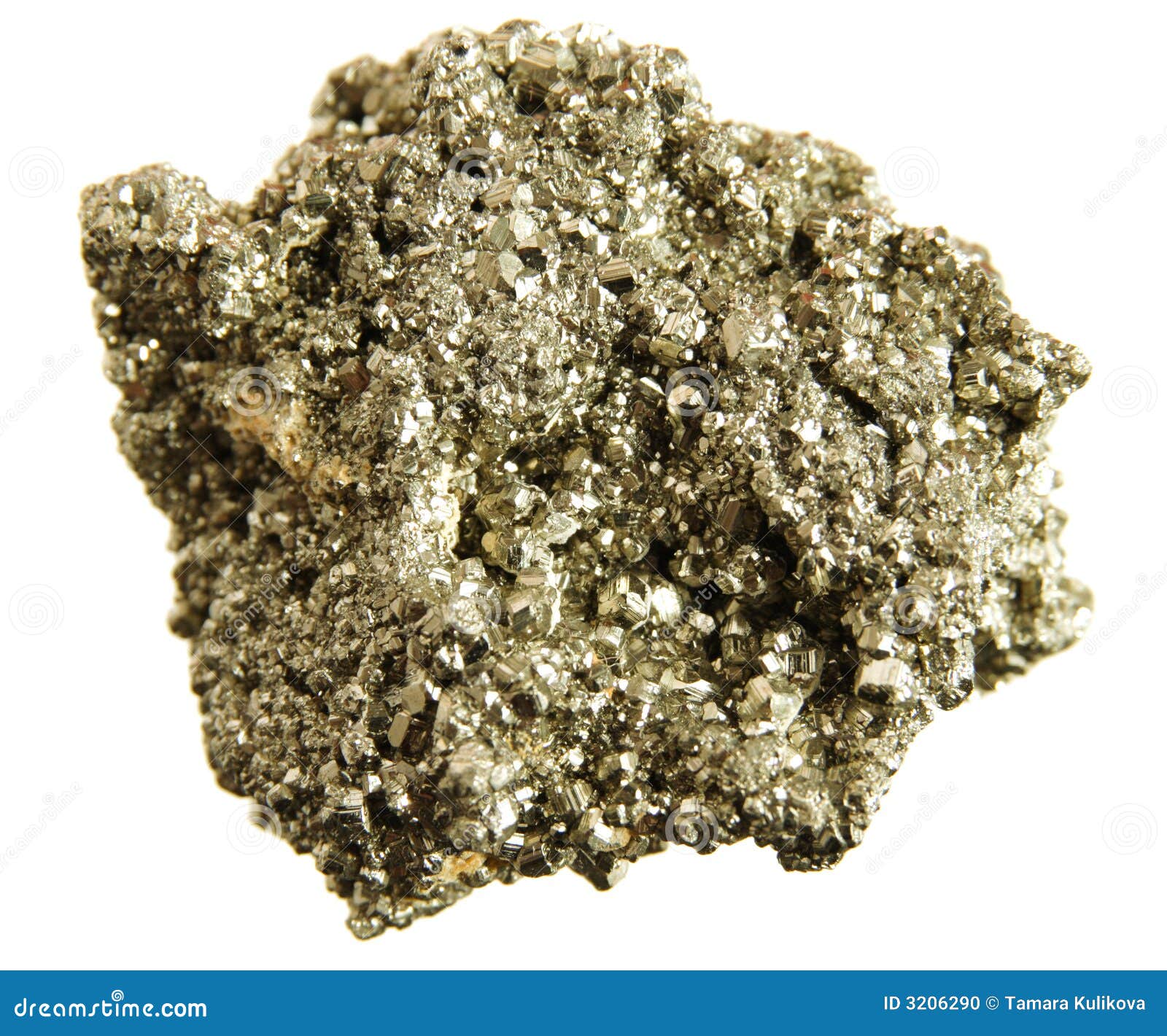 Pyrite (fool S Gold) Isolated Stock Photo - Image of metaphor, stone ...