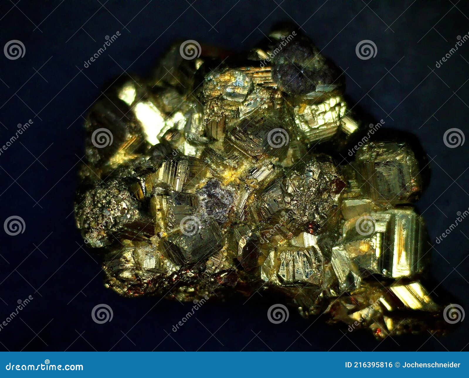 Pyrite, Mineral Under a Microscope Stock Photo - Image of medical ...