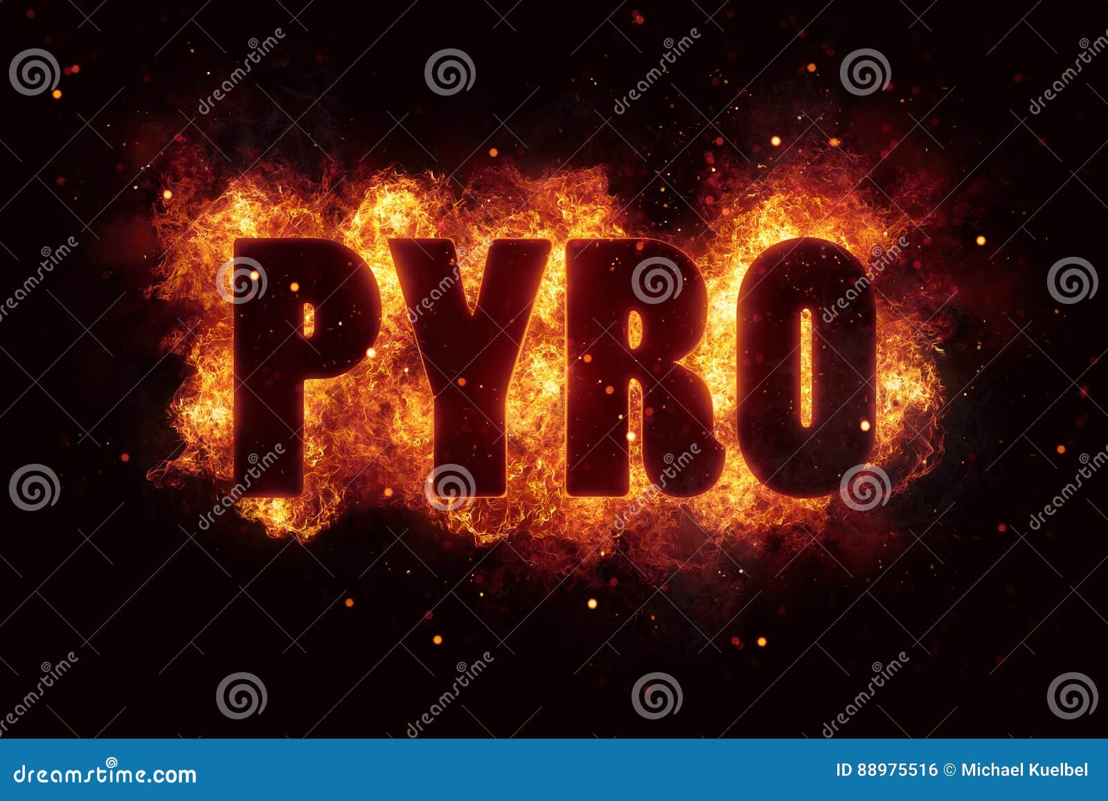 Pyro Text Flame Flames Burn Burning Hot Explosion Stock Illustration ...