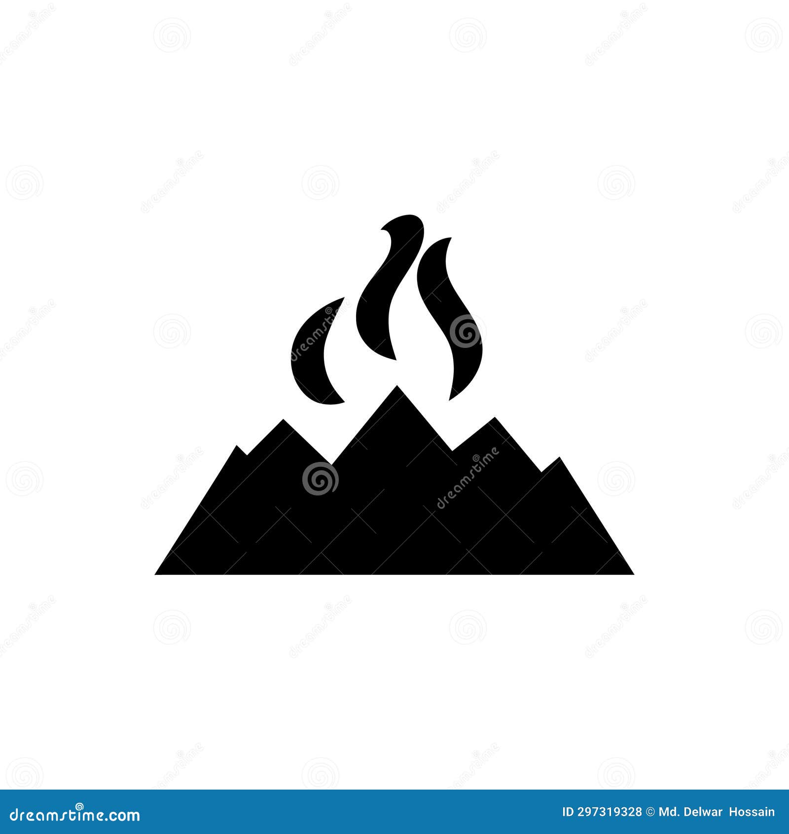 Pyroclastic Flow Icon stock vector. Illustration of icon - 297319328