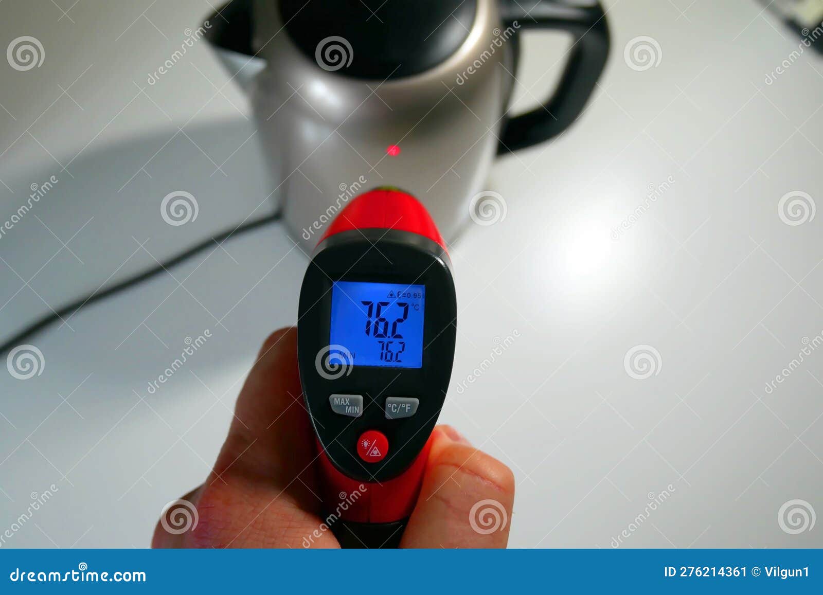 Pyrometer for Measuring Temperature Celsius and Kelvin. Stock Image ...