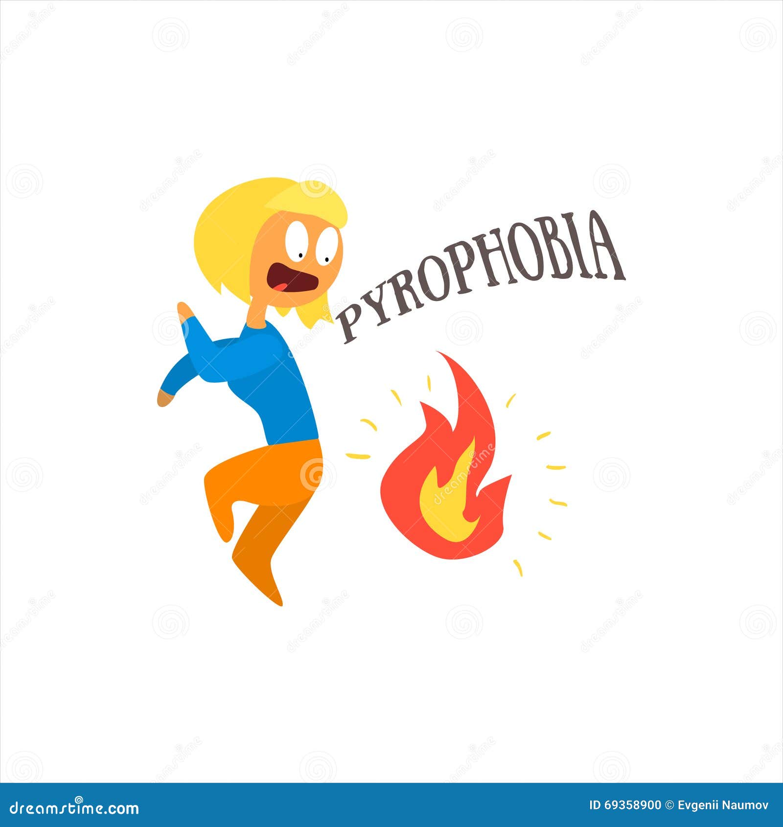 Pyrophobia Vector Illustration Stock Vector - Illustration of graphic ...