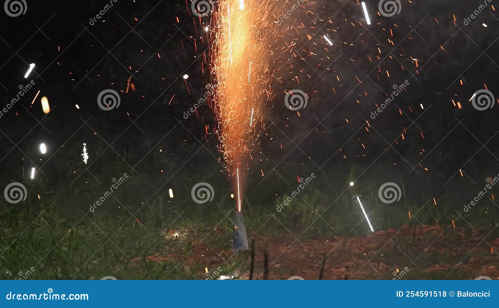 Pyrotechnics Firework Volcano Stock Footage - Video of night, loud ...