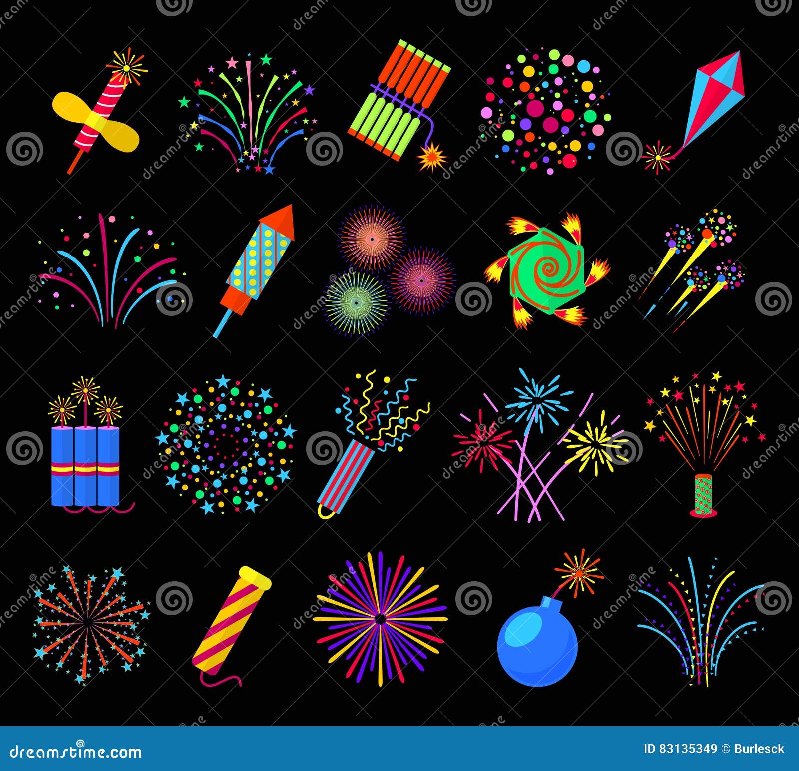 Pyrotechnics And Fireworks Icon Stock Illustration | CartoonDealer.com ...