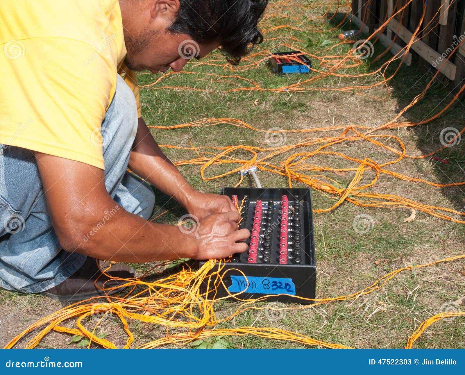 Pyrotechnics Setup editorial stock photo. Image of install - 47522303