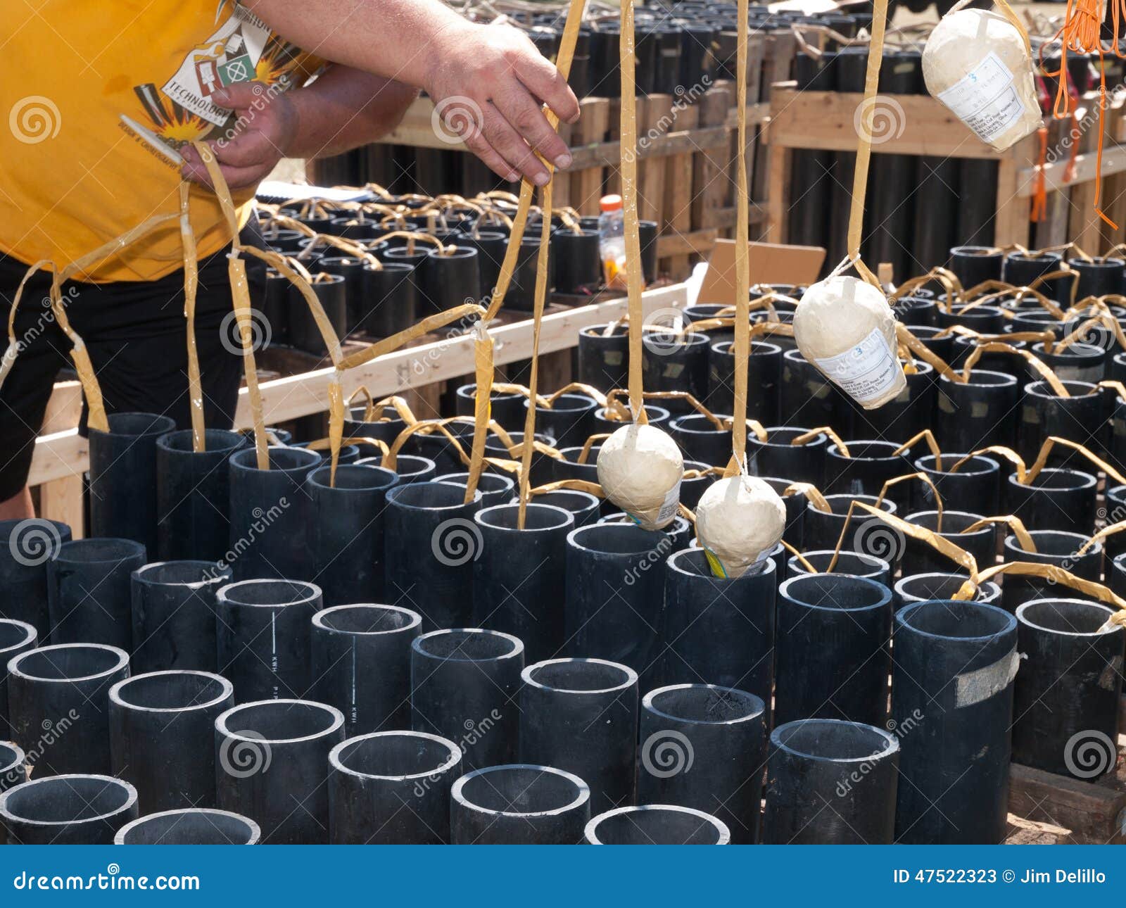 Pyrotechnics Setup editorial stock photo. Image of device - 47522323