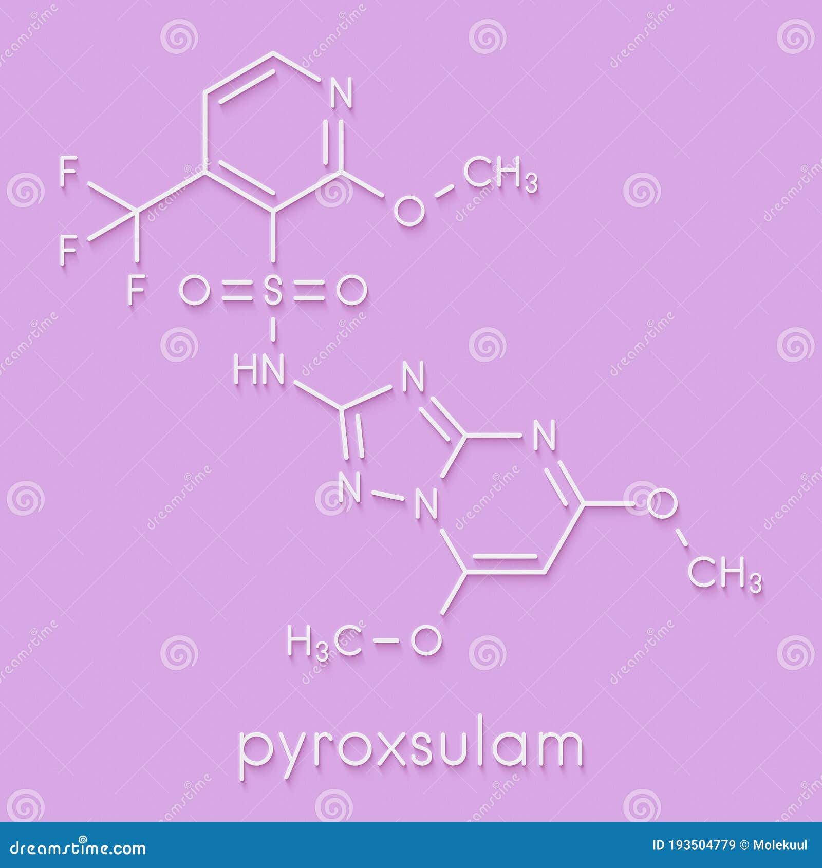 Pyroxsulam Herbicide Molecule. Skeletal Formula Royalty-Free Stock ...