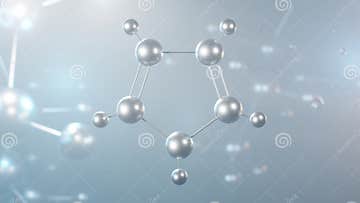 Pyrrole Molecular Structure, 3d Model Molecule, Heterocyclic Aromatic ...