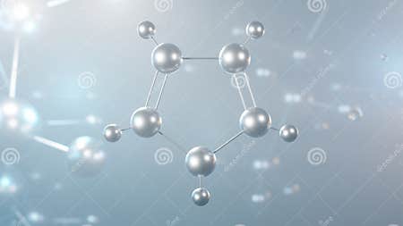 Pyrrole Molecular Structure, 3d Model Molecule, Heterocyclic Aromatic ...