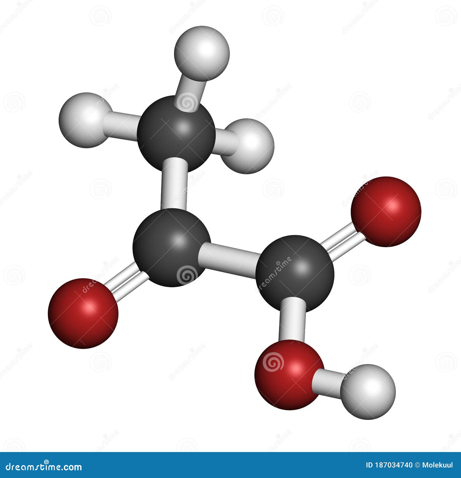 Pyruvic Acid Pyruvate Molecule Important Intermediate In A Number Of Biochemical Processes