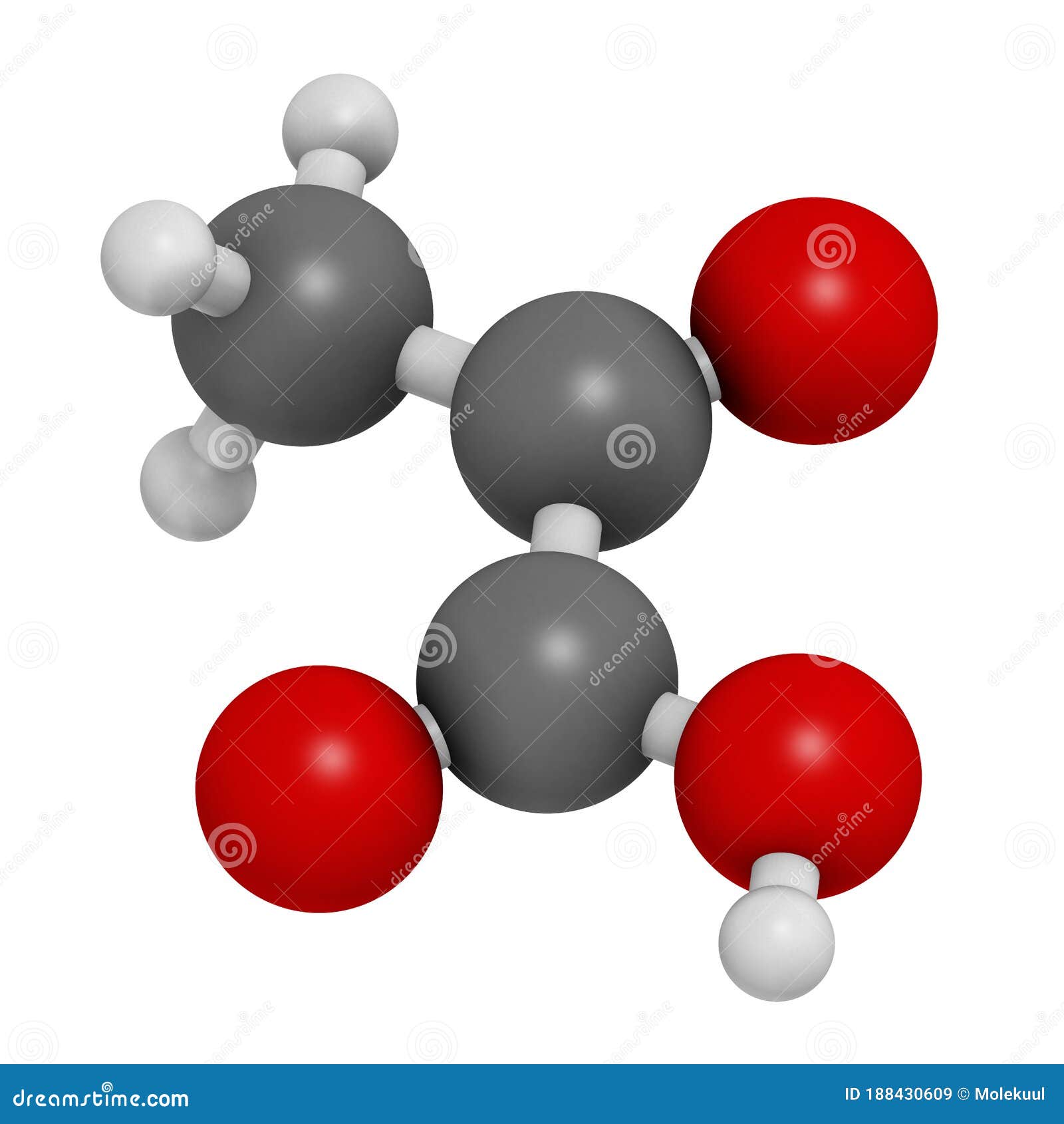Pyruvic Acid (pyruvate) Molecule. Important Intermediate in a Number of ...