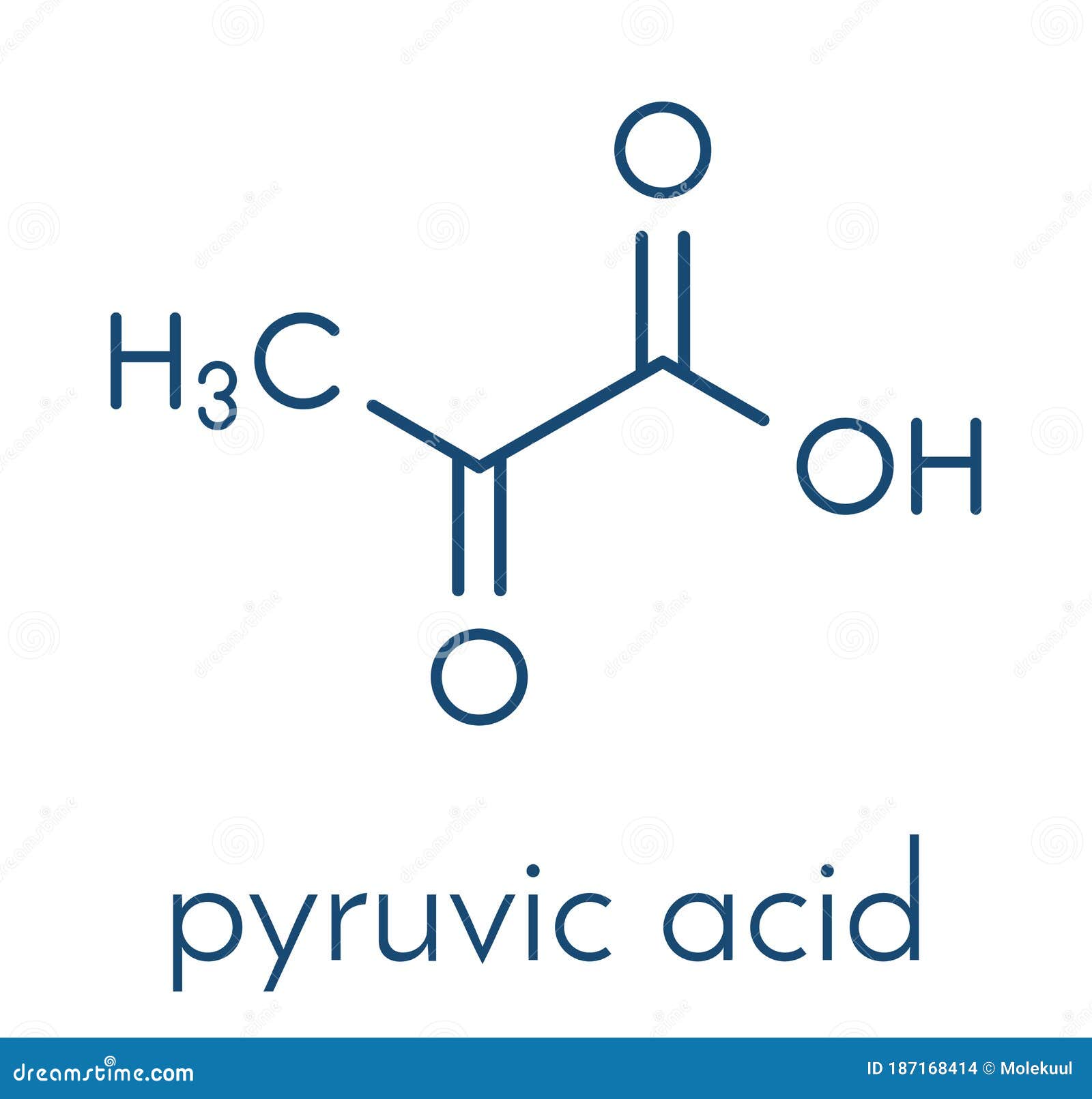 Pyruvic Acid Pyruvate Molecule. Important Intermediate in a Number of ...