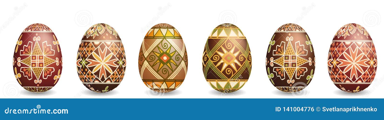Pysanky easter eggs stock vector. Illustration of dyeing - 141004776