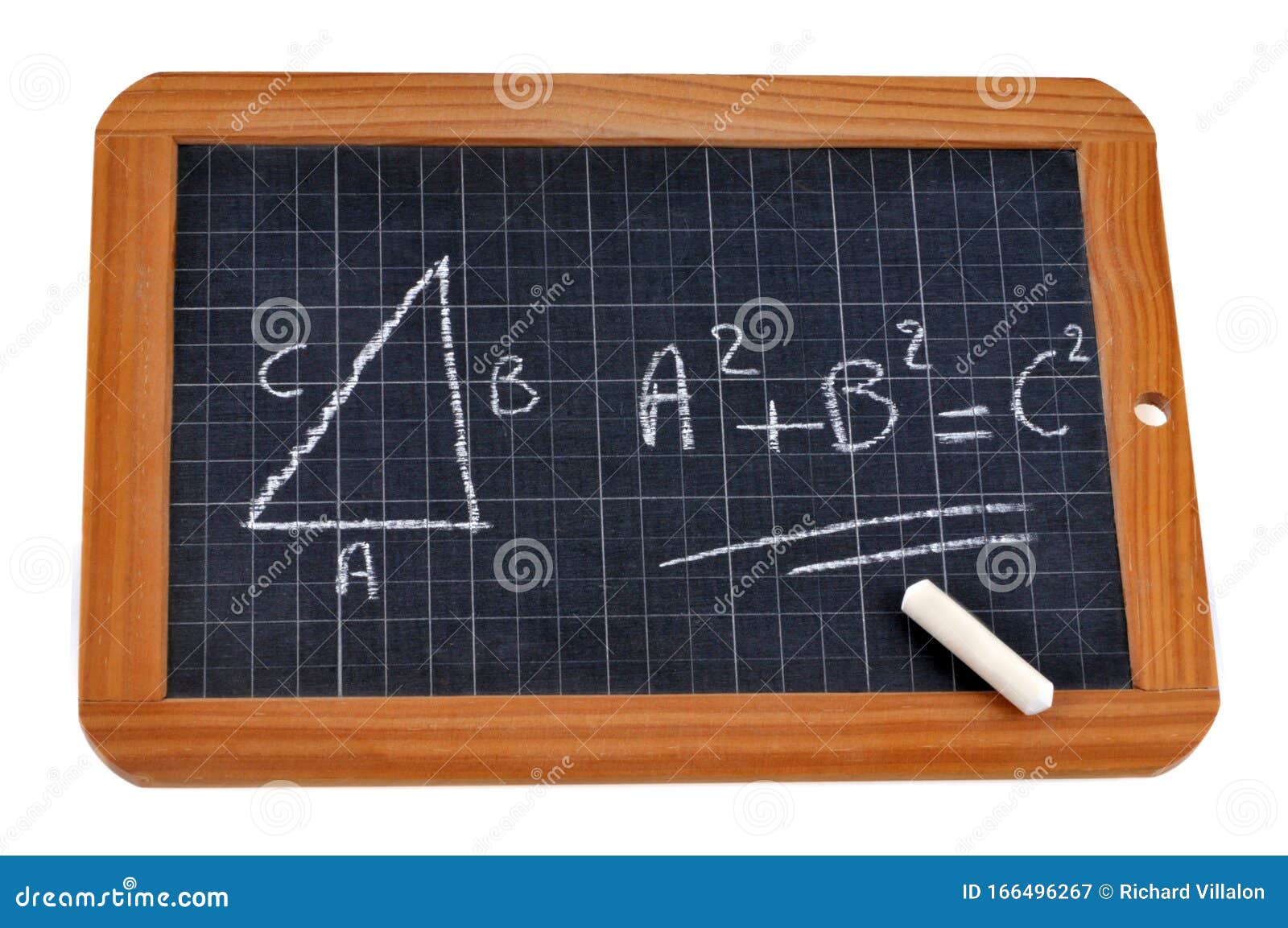 Pythagoras Theorem Written on a School Slate Stock Illustration ...