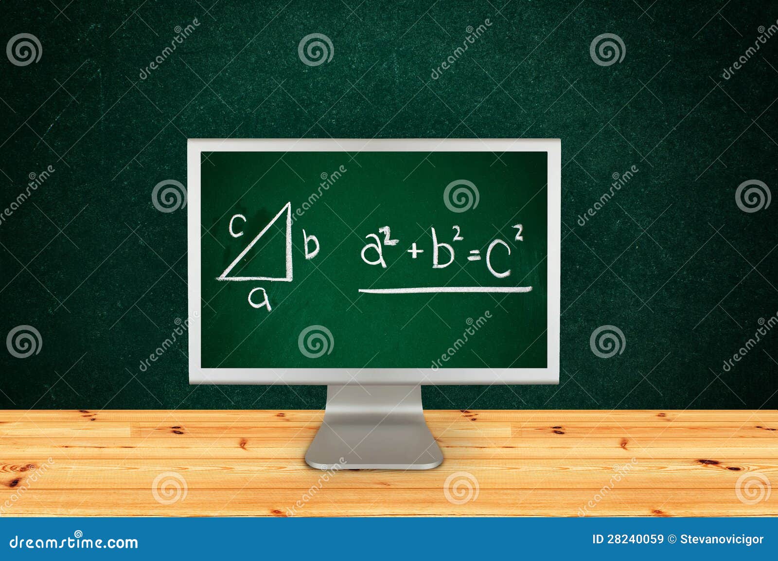 Pythagorean theorem stock image. Image of green, space - 28240059