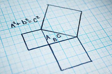 Pythagorean Theorem. a Mathematical Example with a Triangle Pattern ...