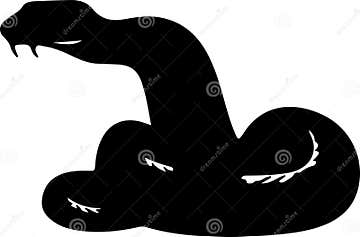 Python Black Silhouette Generative Ai Stock Vector - Illustration of ...