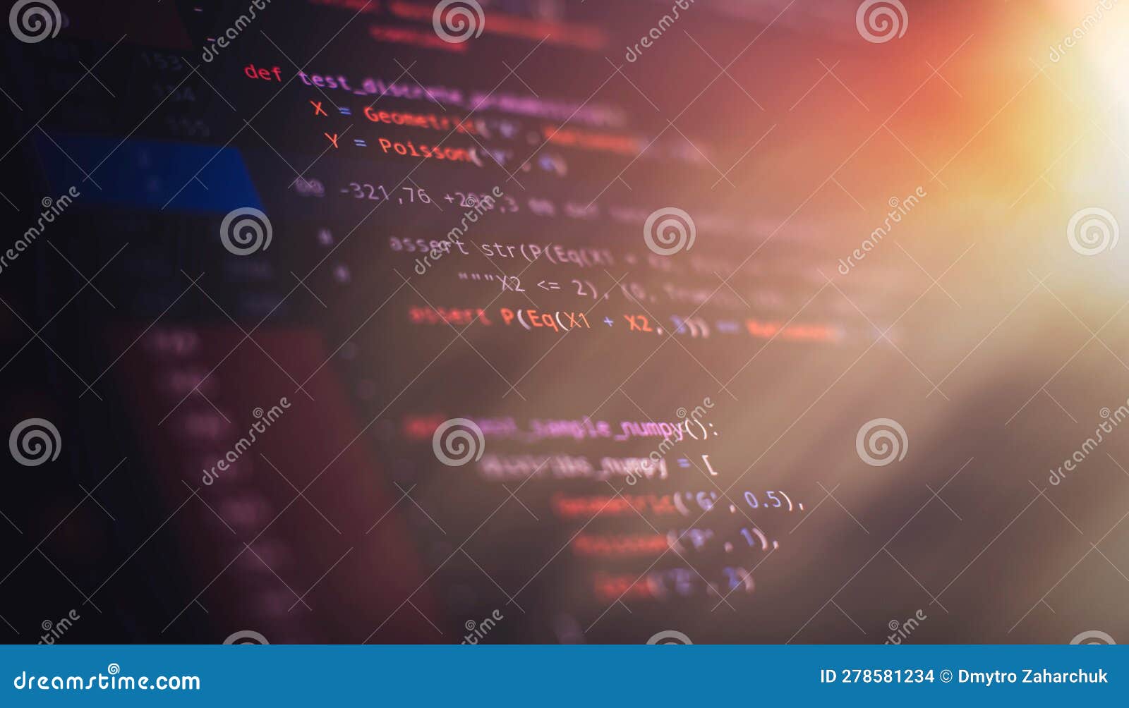 Python Code Computer Screen Mobile Application Design Concept Stock