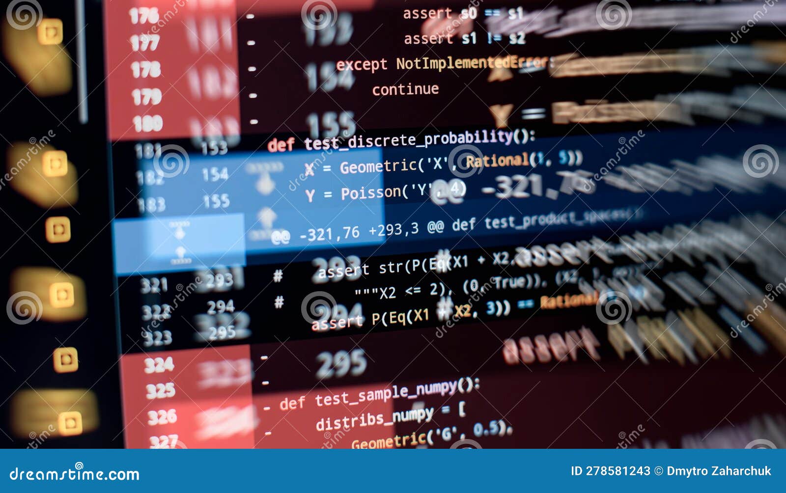 Python Code Computer Screen Mobile Application Design Concept Stock