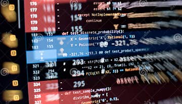 Python Code Computer Screen. Mobile Application Design Concept. Stock ...