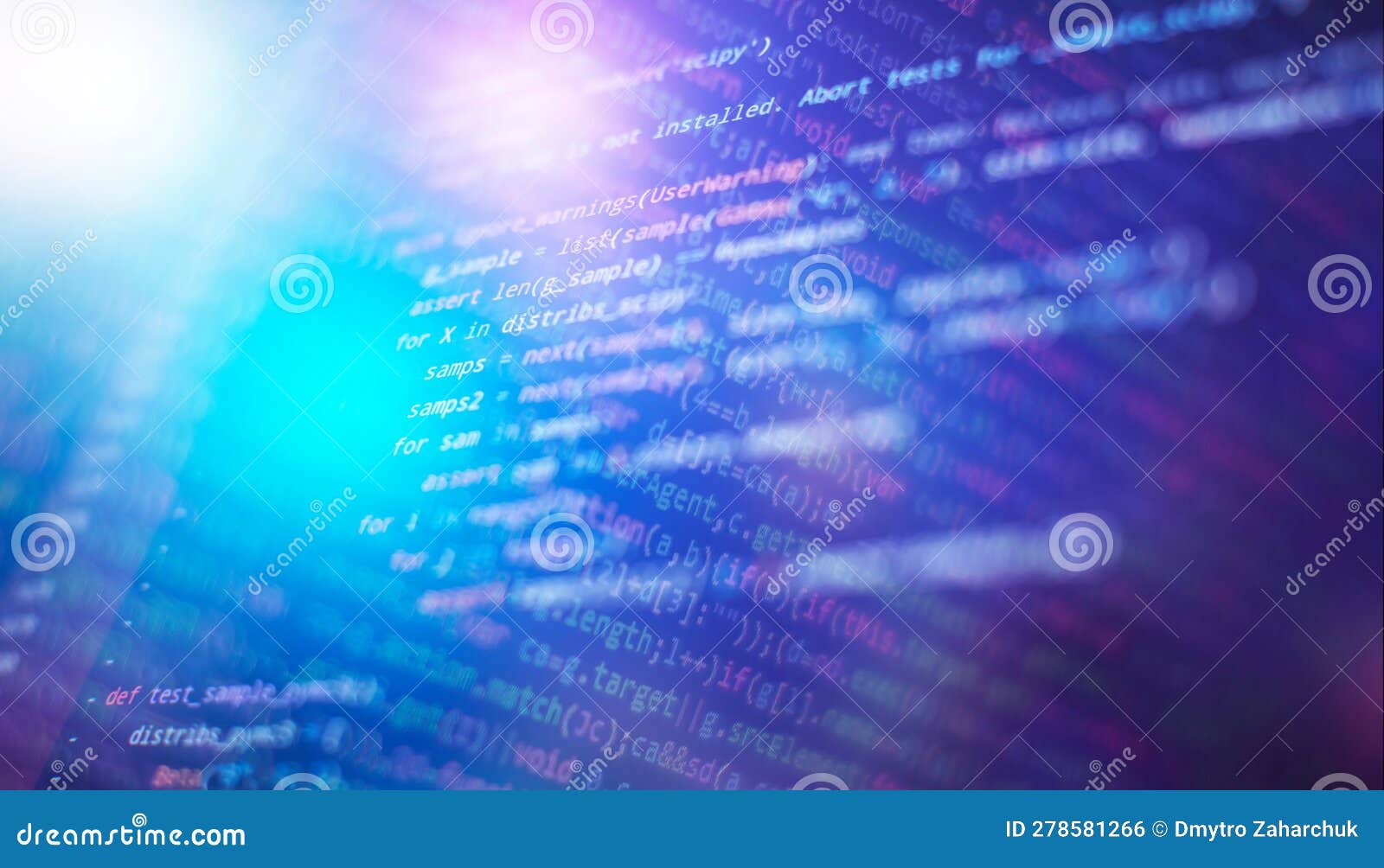 Python Code Computer Screen Mobile Application Design Concept Stock