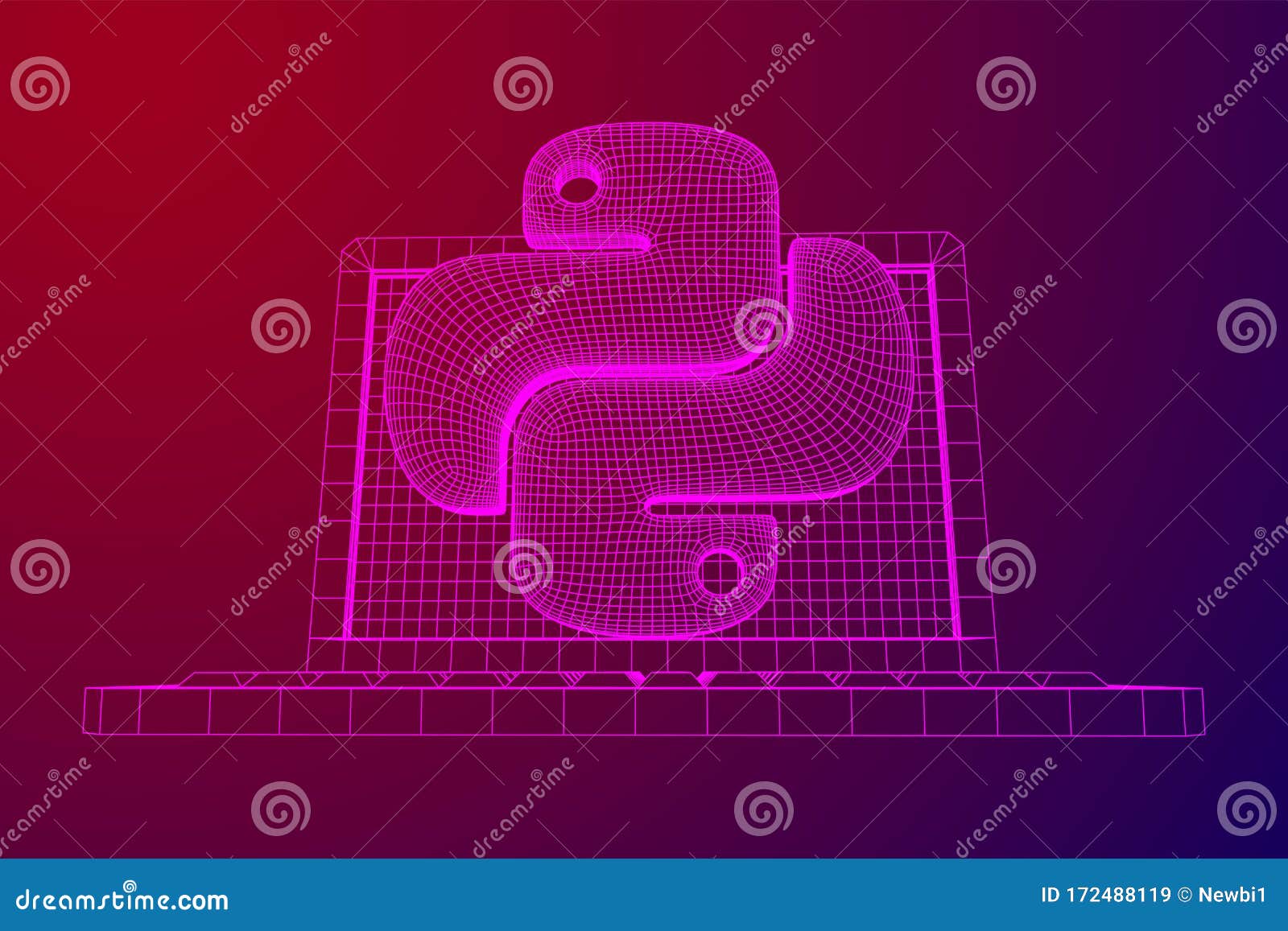 Python code language sign stock vector. Illustration of connection ...