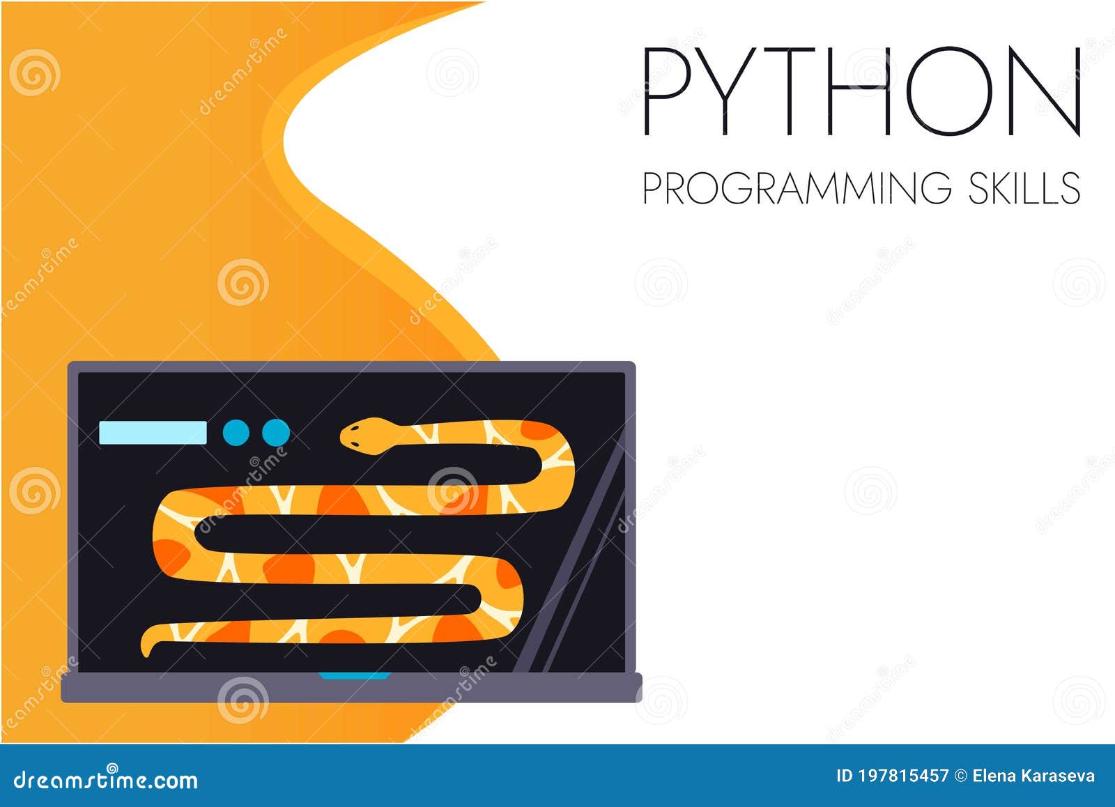 Python Code Language Sign Programming Coding And Developing Concept Stock Vector Illustration