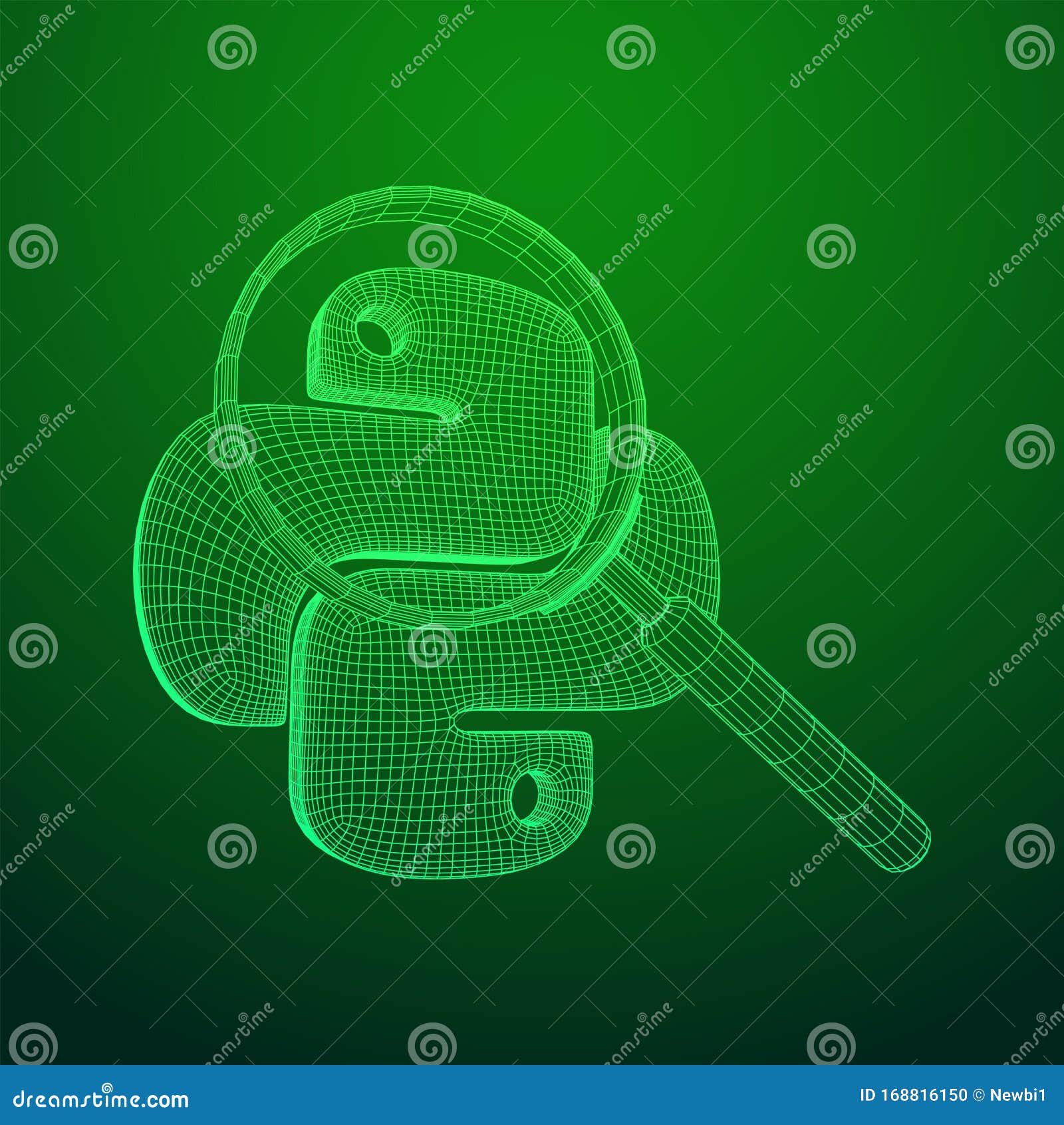 Python code language sign stock vector. Illustration of magnifying ...