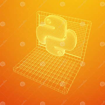 Python code language sign stock vector. Illustration of line - 168625771