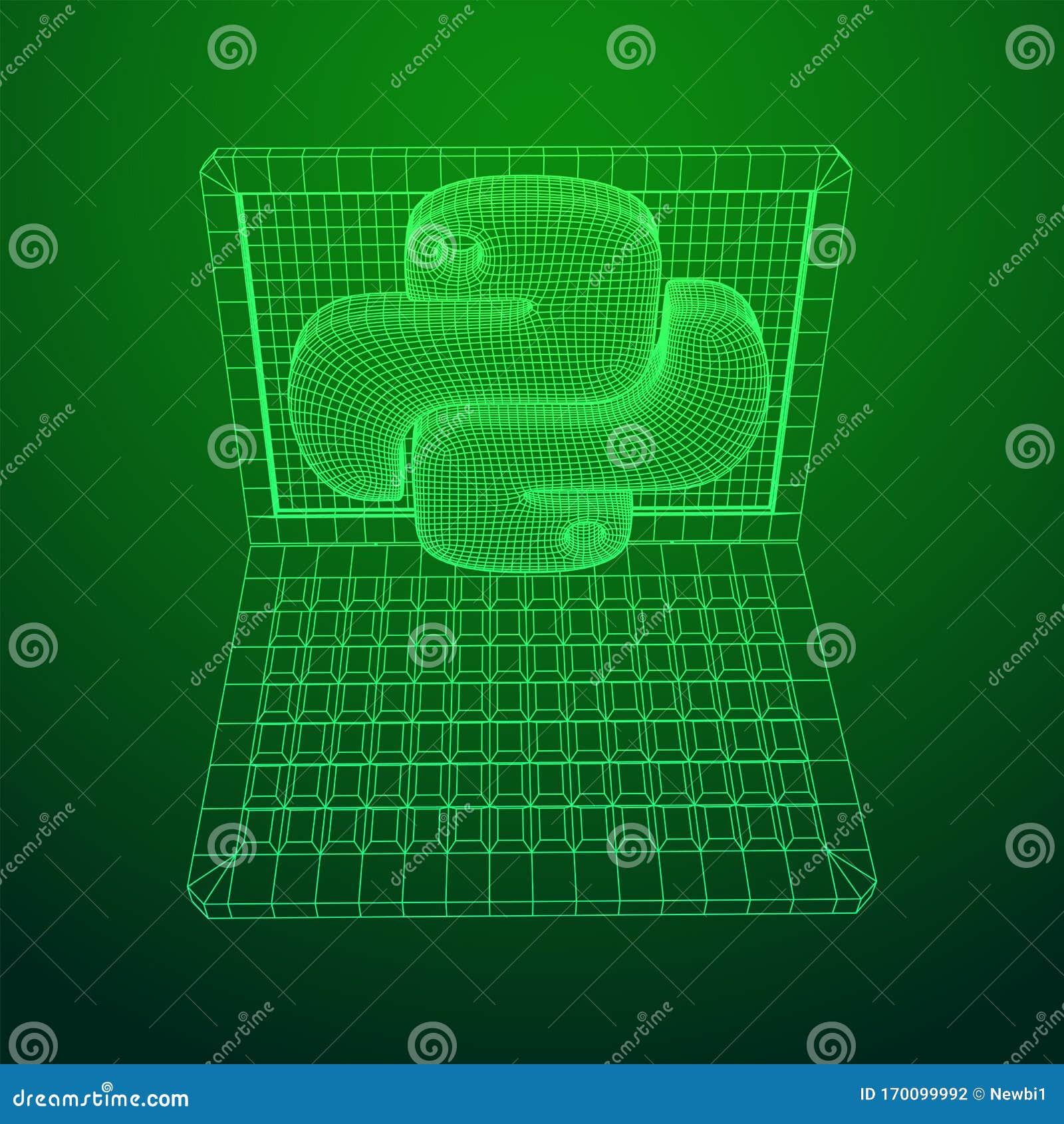 Python code language sign stock vector. Illustration of connection ...